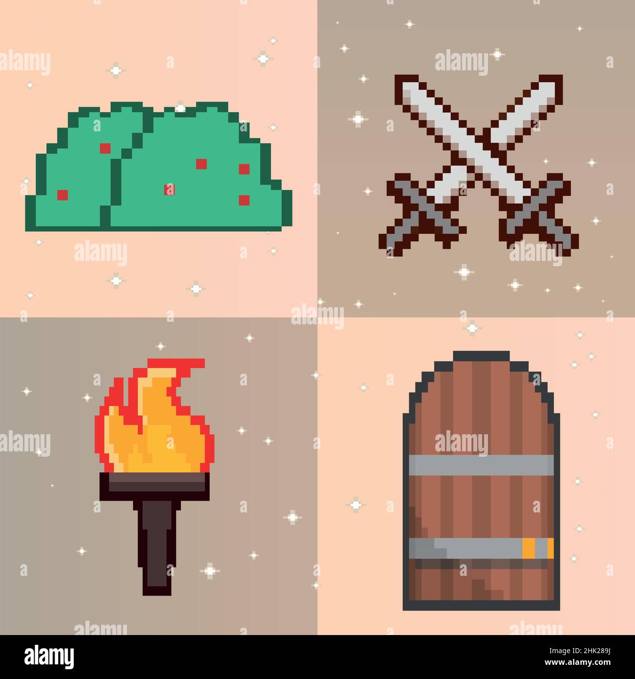 set of pixel art Stock Vector Image & Art - Alamy