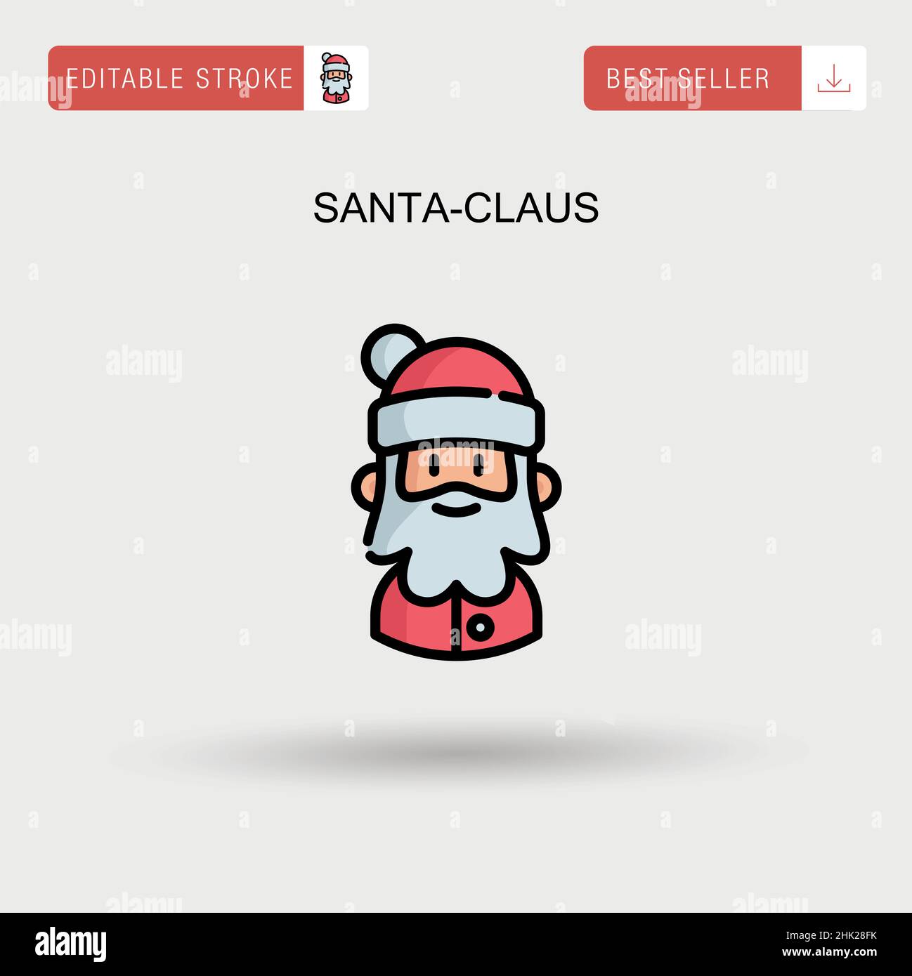 Santa-claus Simple vector icon Stock Vector Image & Art - Alamy