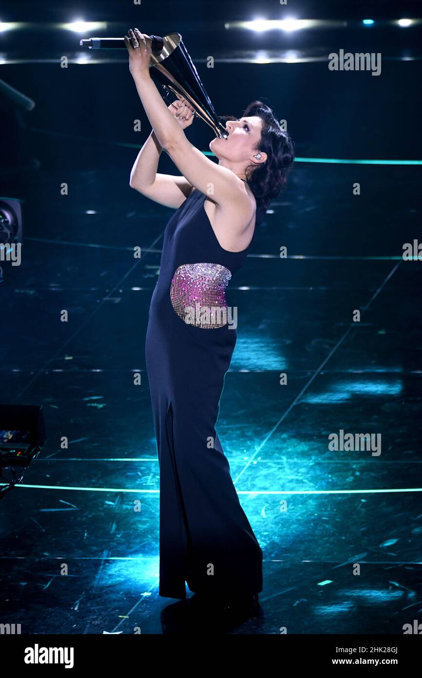 Sanremo, 72nd Italian Song Festival, First Evening. The singers. In the ...