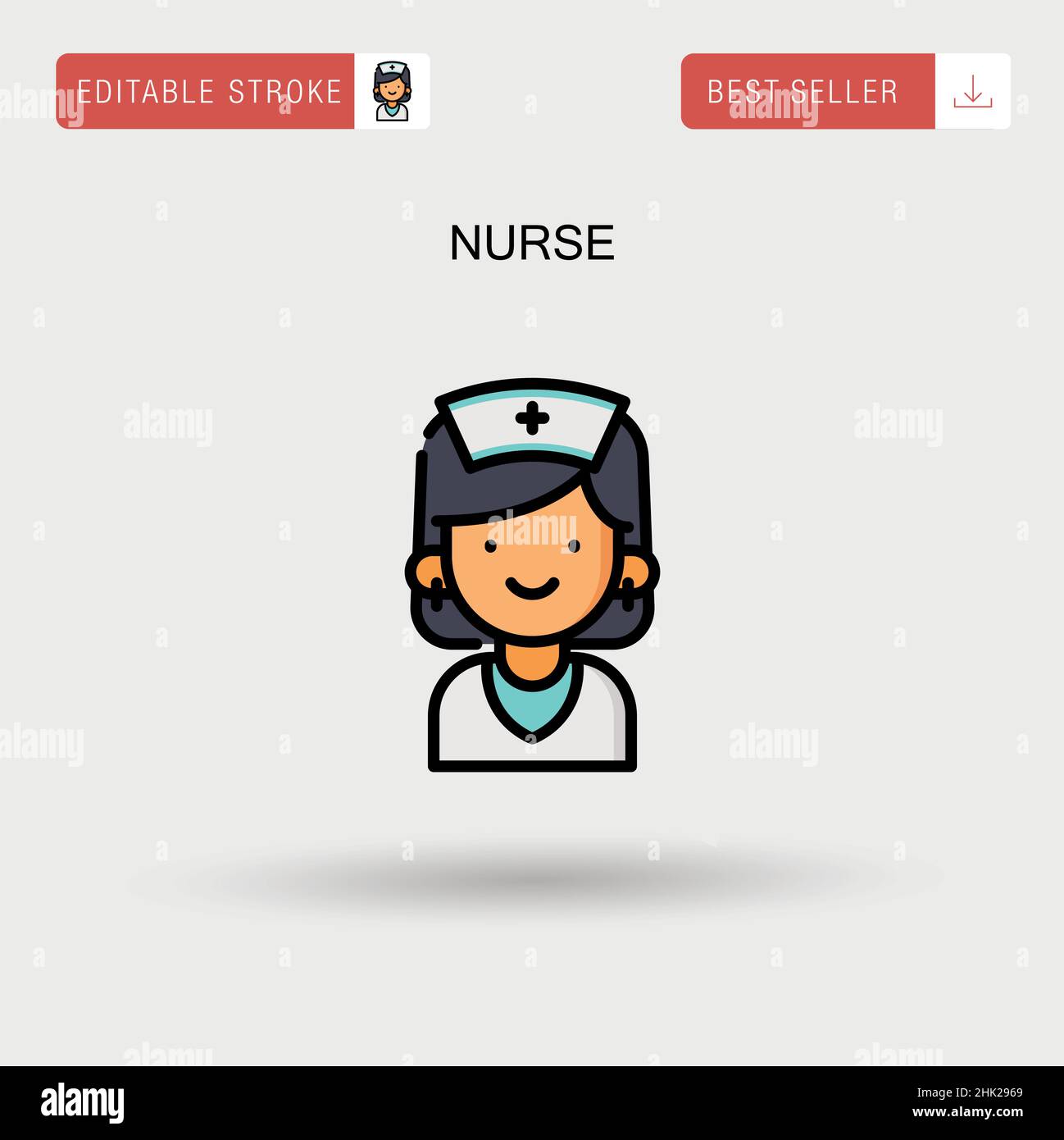 Nurse Simple vector icon Stock Vector Image & Art - Alamy
