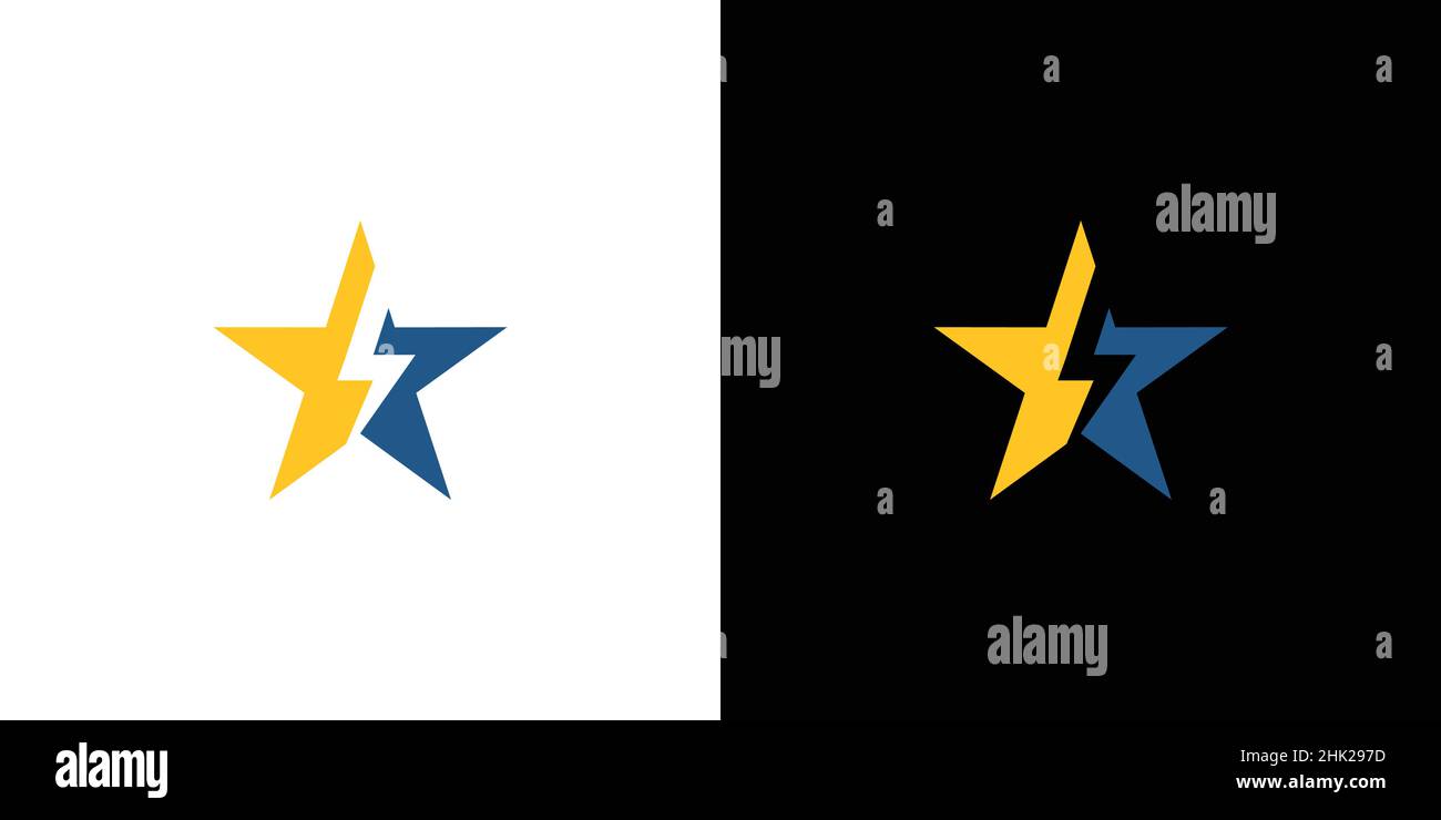 Modern and professional lightning star logo design Stock Vector Image ...