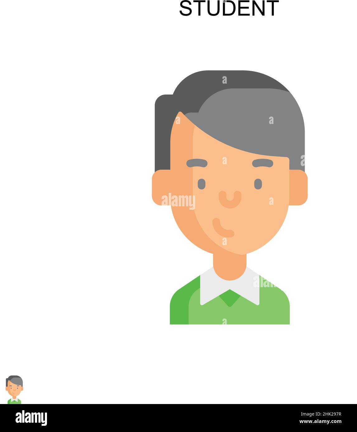 Student Simple vector icon. Illustration symbol design template for web ...