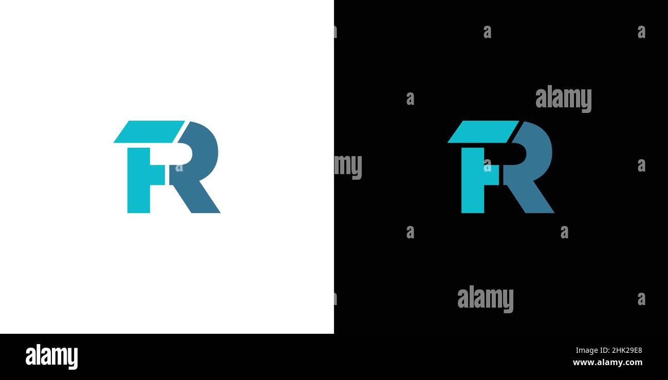 Modern and professional FR letter initials logo design Stock Vector ...
