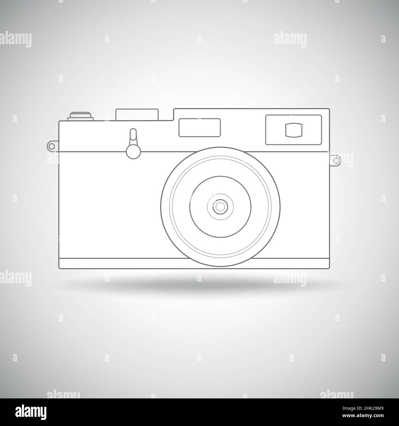 Retro photo camera outline Stock Vector Image & Art - Alamy