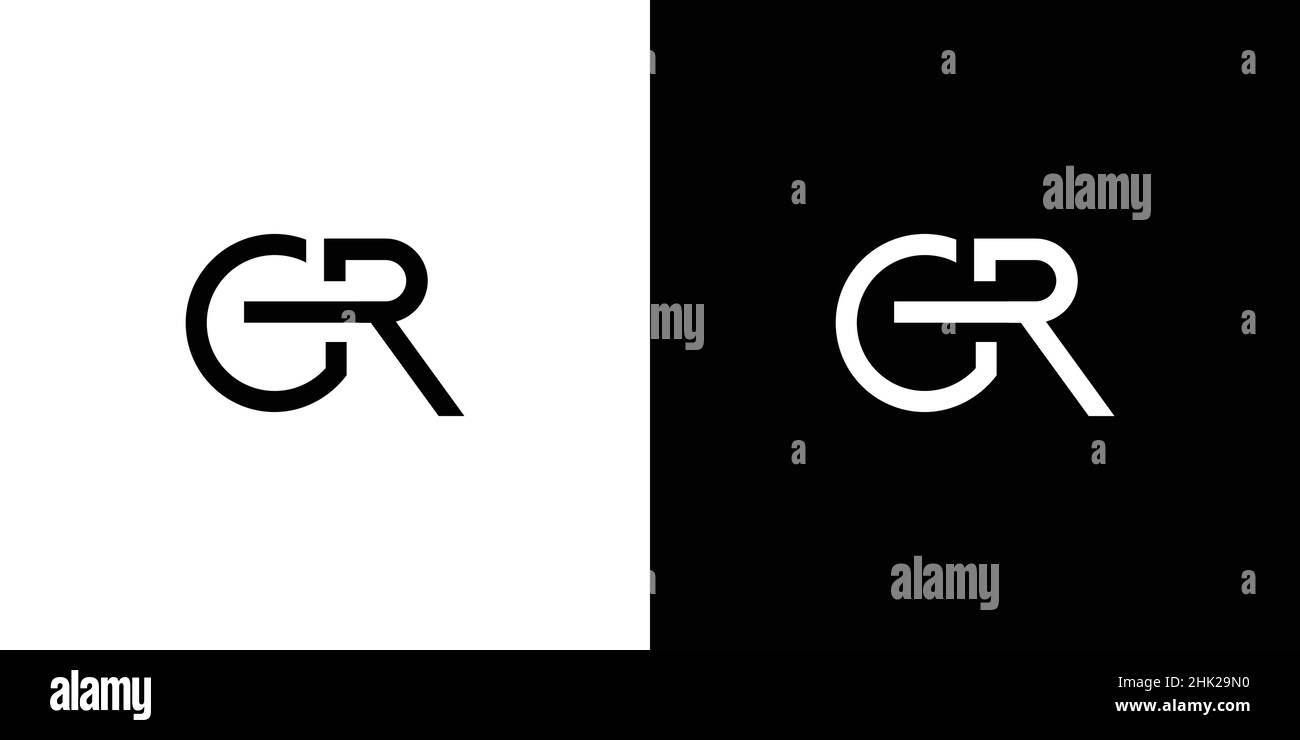 Modern and unique letter GR initials logo design Stock Vector Image ...