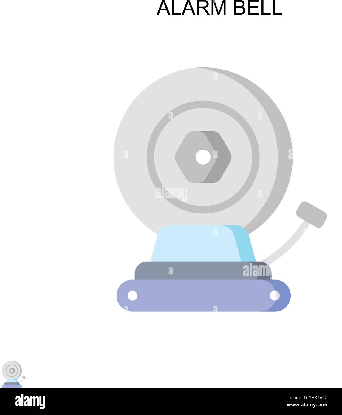 Alarm bell icon symbol 3d hi-res stock photography and images - Alamy