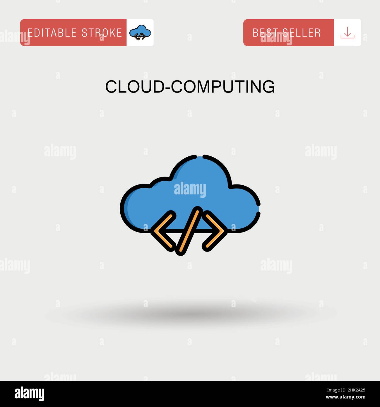 Cloud-computing Simple vector icon Stock Vector Image & Art - Alamy
