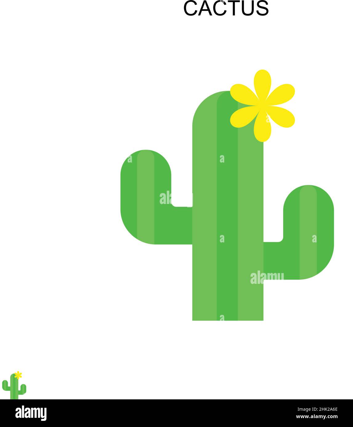 Cactus Simple vector icon. Illustration symbol design template for web ...