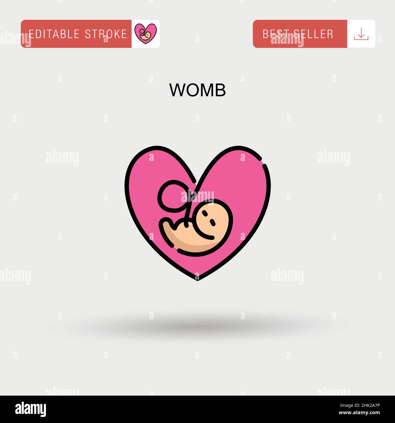 Womb Simple vector icon Stock Vector Image & Art - Alamy
