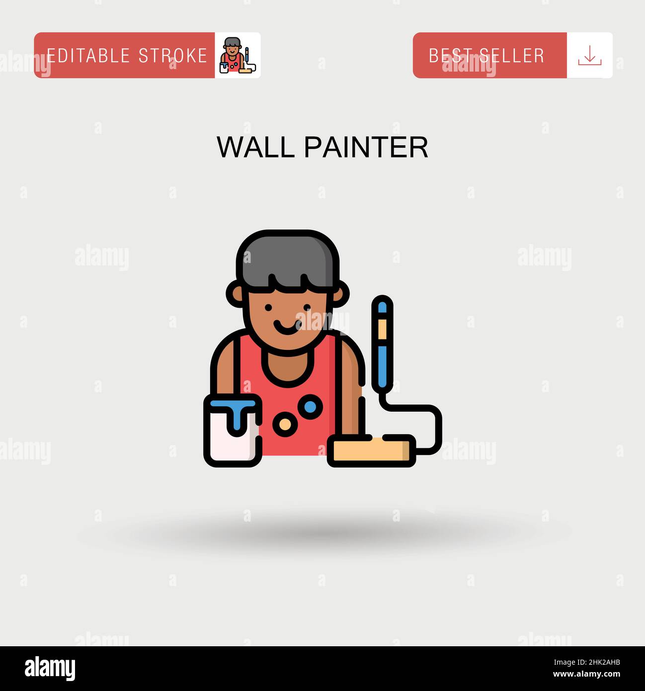 Wall painting icon Stock Vector Images - Alamy