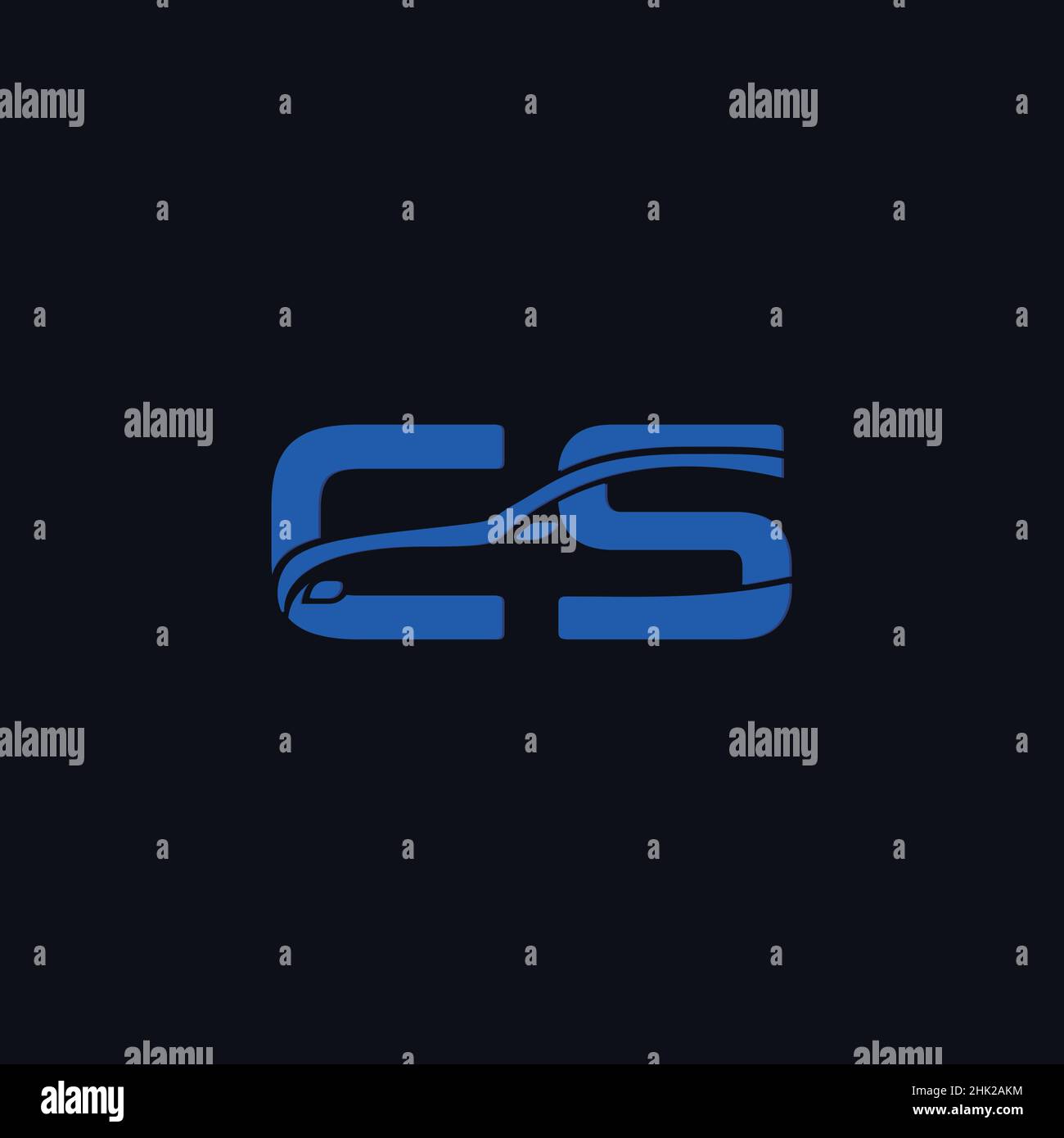 Modern and sophisticated car logo initials with the letters CS Stock ...