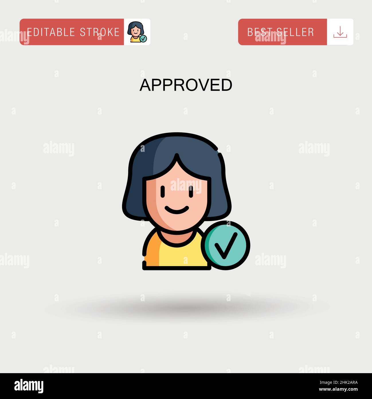 Approved Simple vector icon Stock Vector Image & Art - Alamy