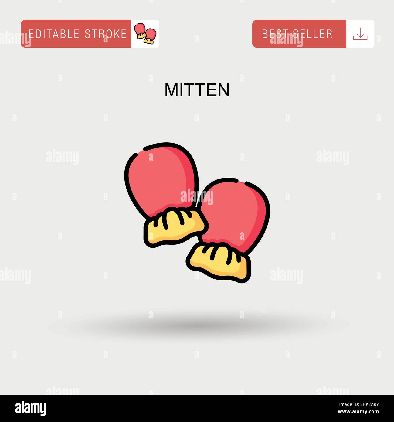 Flat mitten Stock Vector Images - Alamy