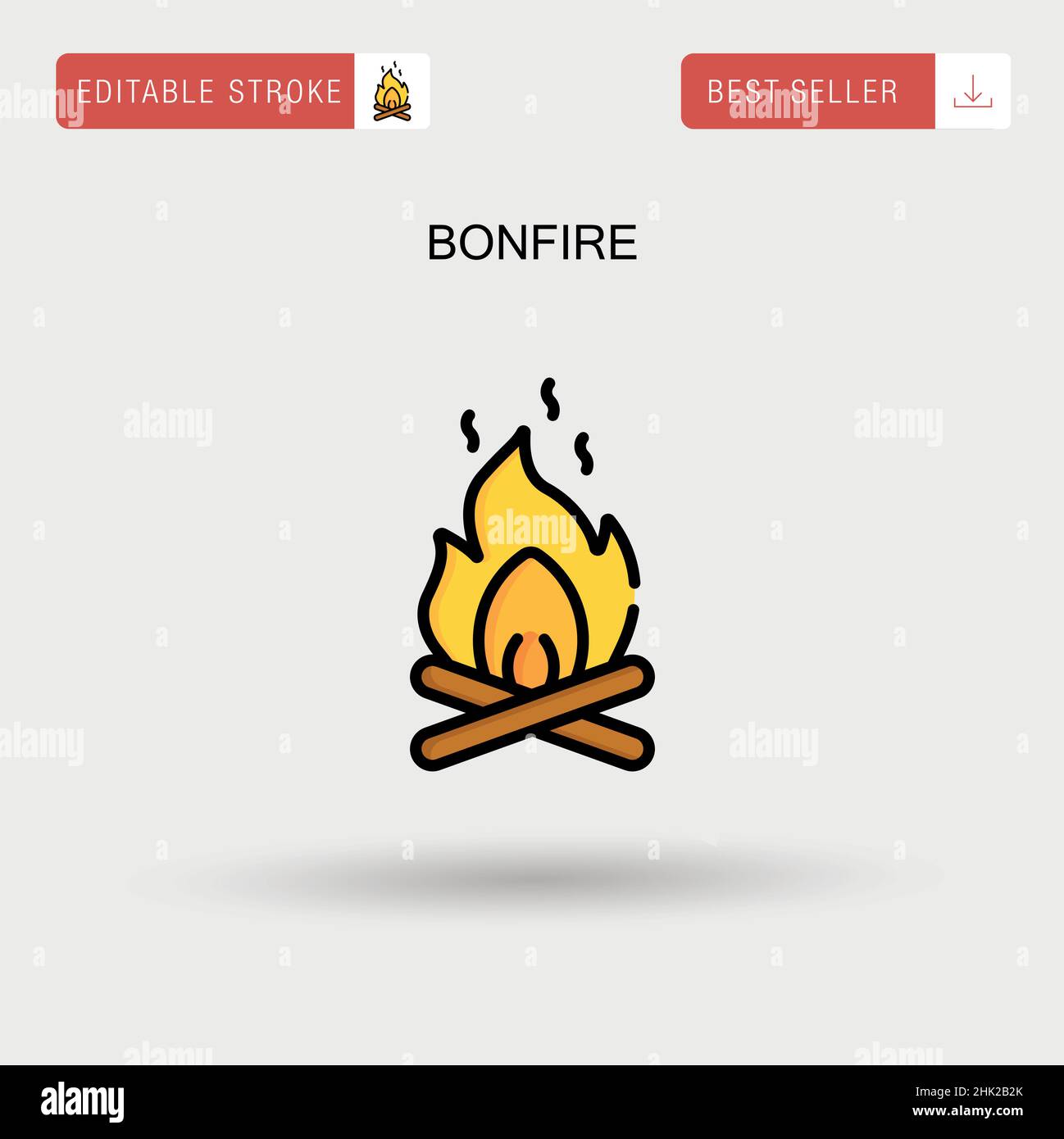 Bonfire Simple vector icon Stock Vector Image & Art - Alamy