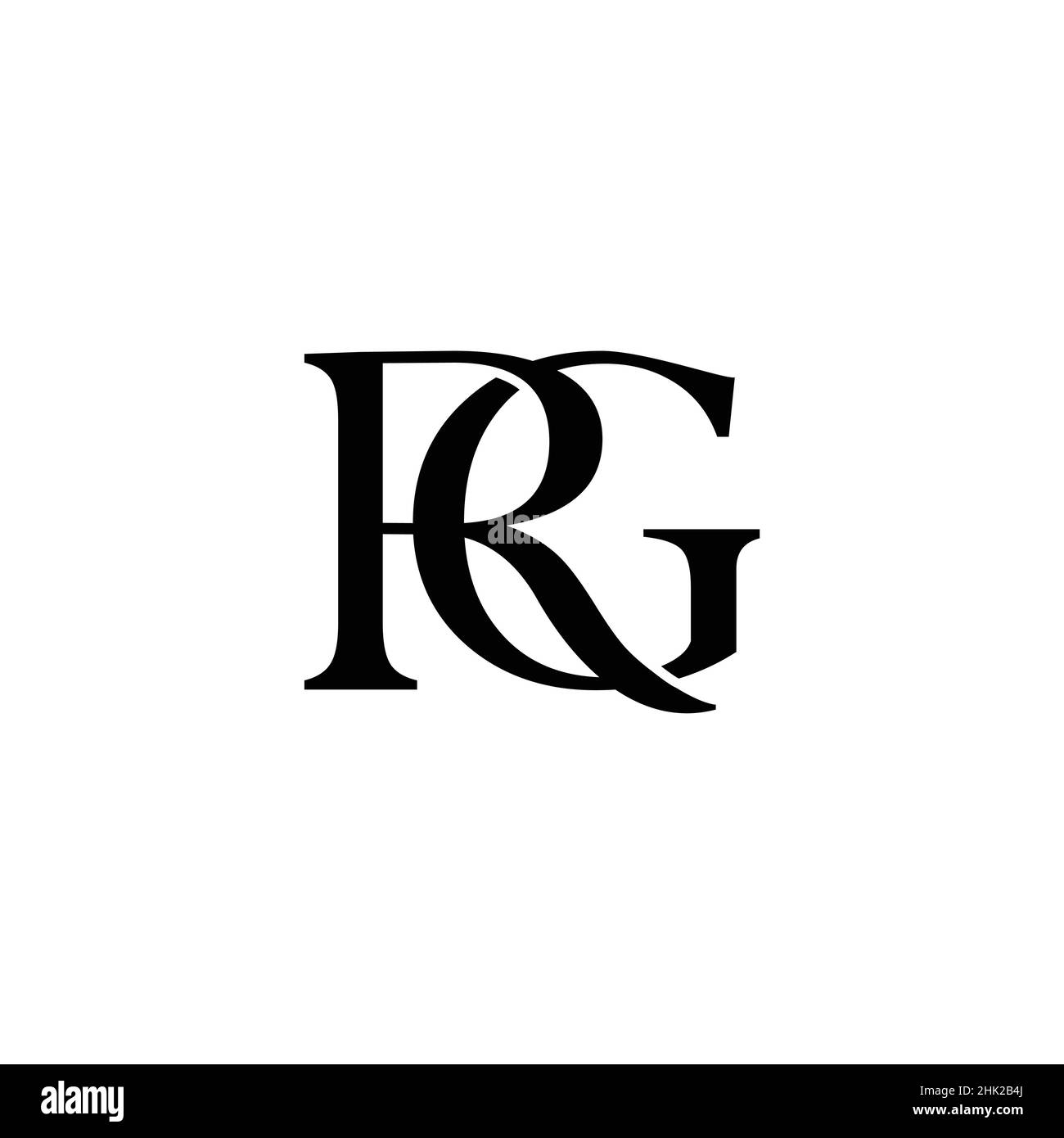 A modern and professional logo design with RG letters Stock Vector ...