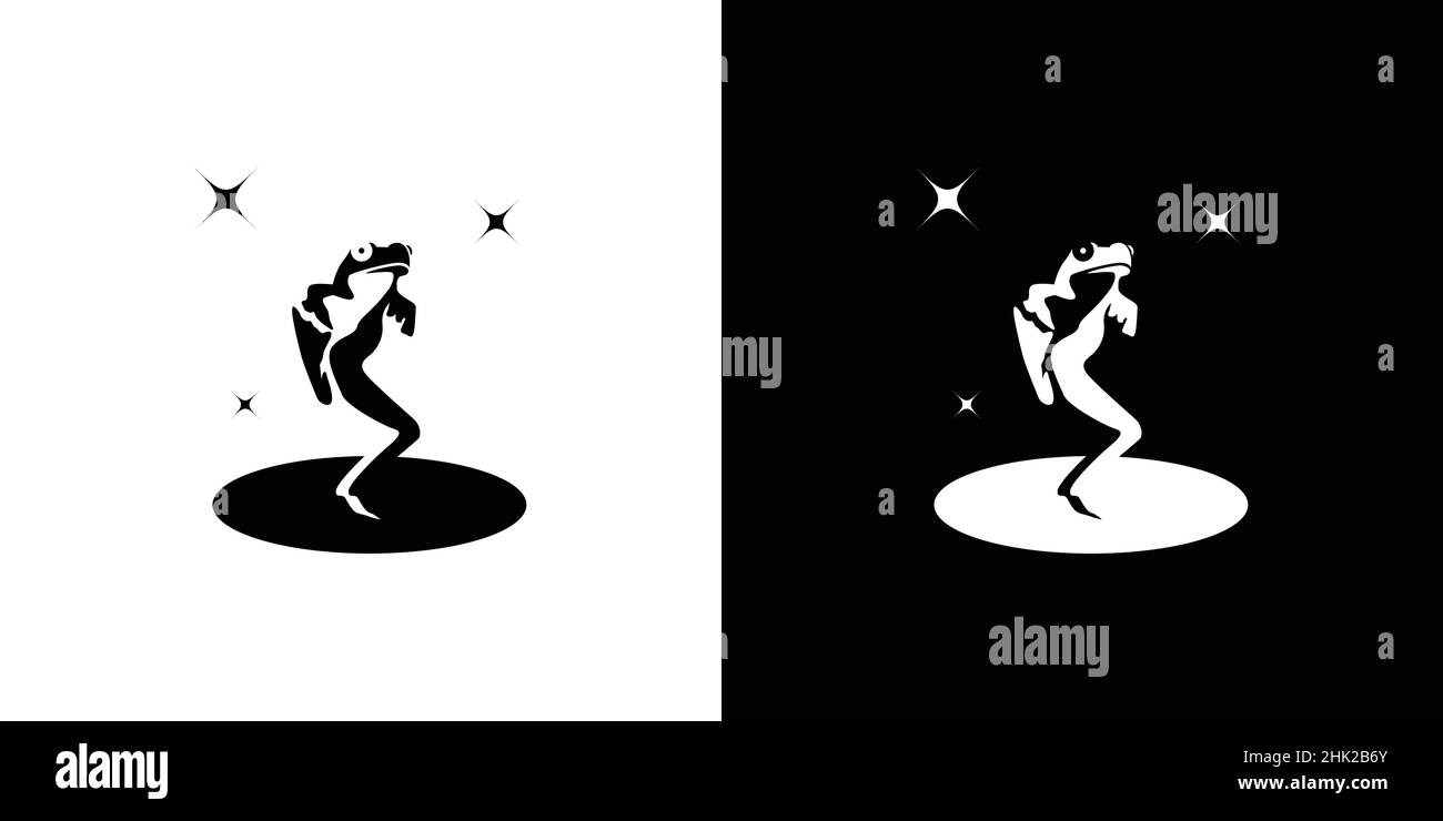 Logo illustration of a dancing frog Stock Vector Image & Art - Alamy