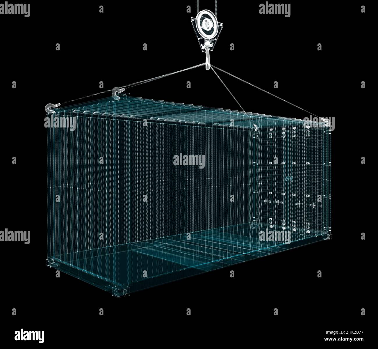 Cargo Shipping Container Hologram. Transport and Technology Concept ...