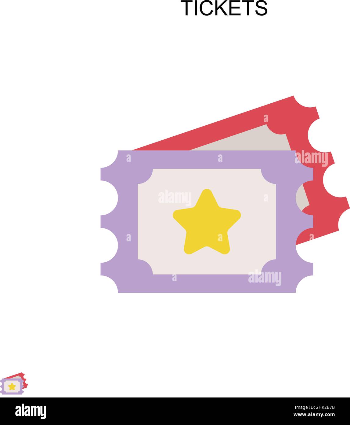 Tickets Simple vector icon. Illustration symbol design template for web ...