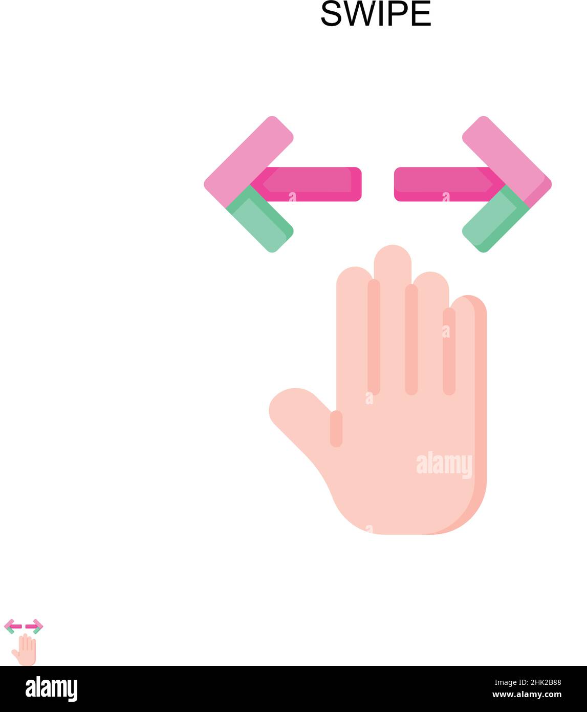 Swipe Simple vector icon. Illustration symbol design template for web ...