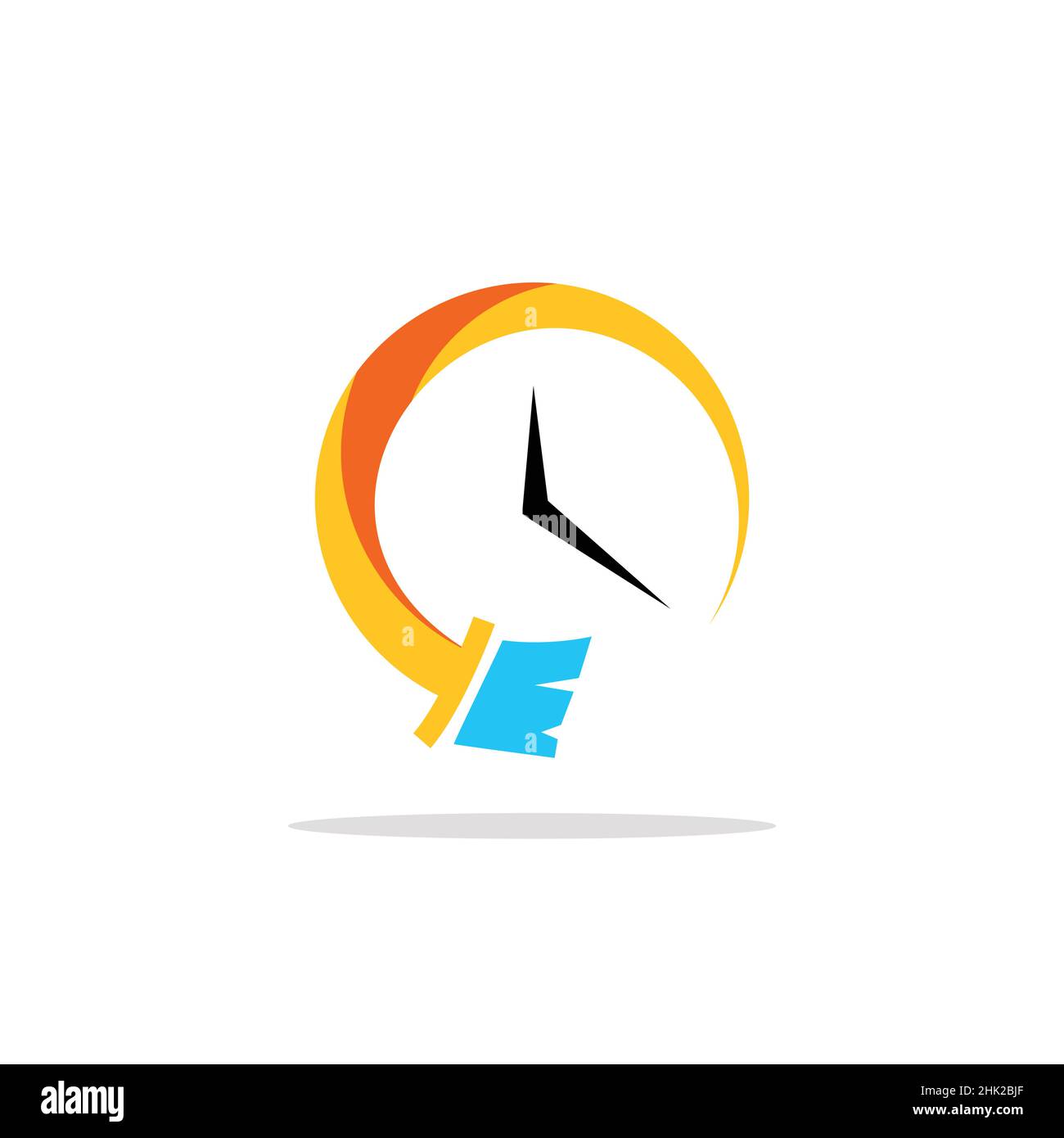 cleaning time illustration logo design Stock Vector Image & Art - Alamy