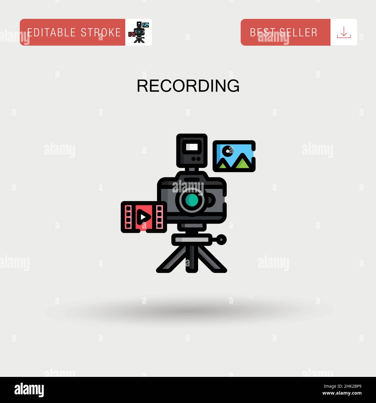 Recording Simple vector icon Stock Vector Image & Art - Alamy