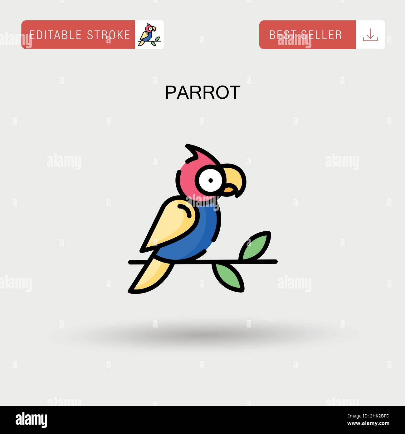 Parrot Simple vector icon Stock Vector Image & Art - Alamy