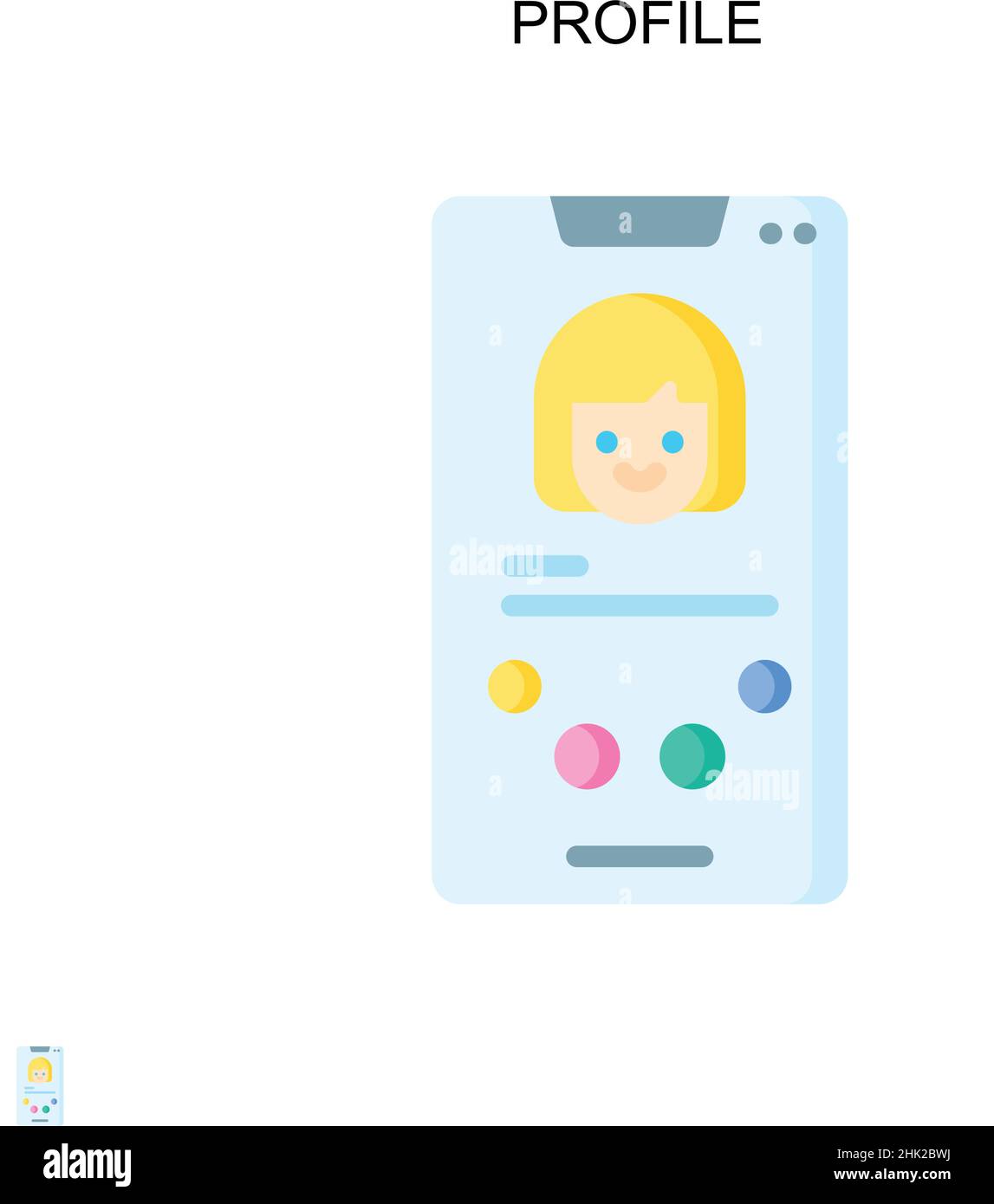 Profile Simple vector icon. Illustration symbol design template for web ...