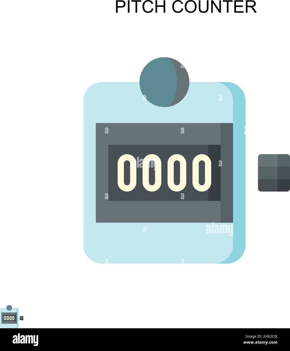 Pitch counter Simple vector icon. Illustration symbol design template ...