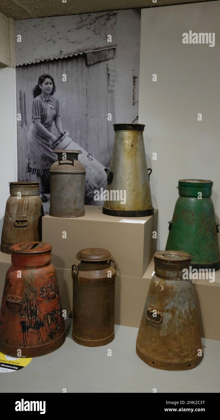 Cork, Ireland. 21st July, 2021. Old containers stand in the butter ...