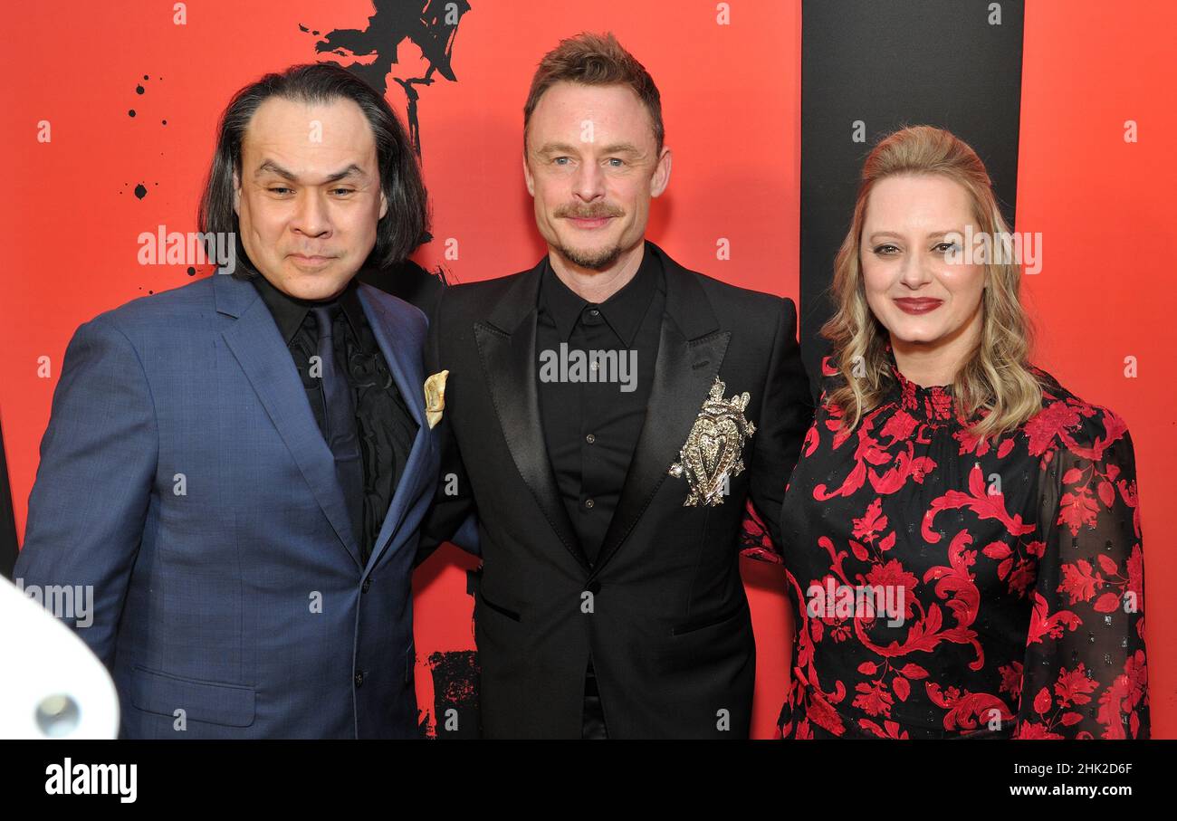New York, USA. 01st Feb, 2022. Christopher Wheeldon (C) and guests ...