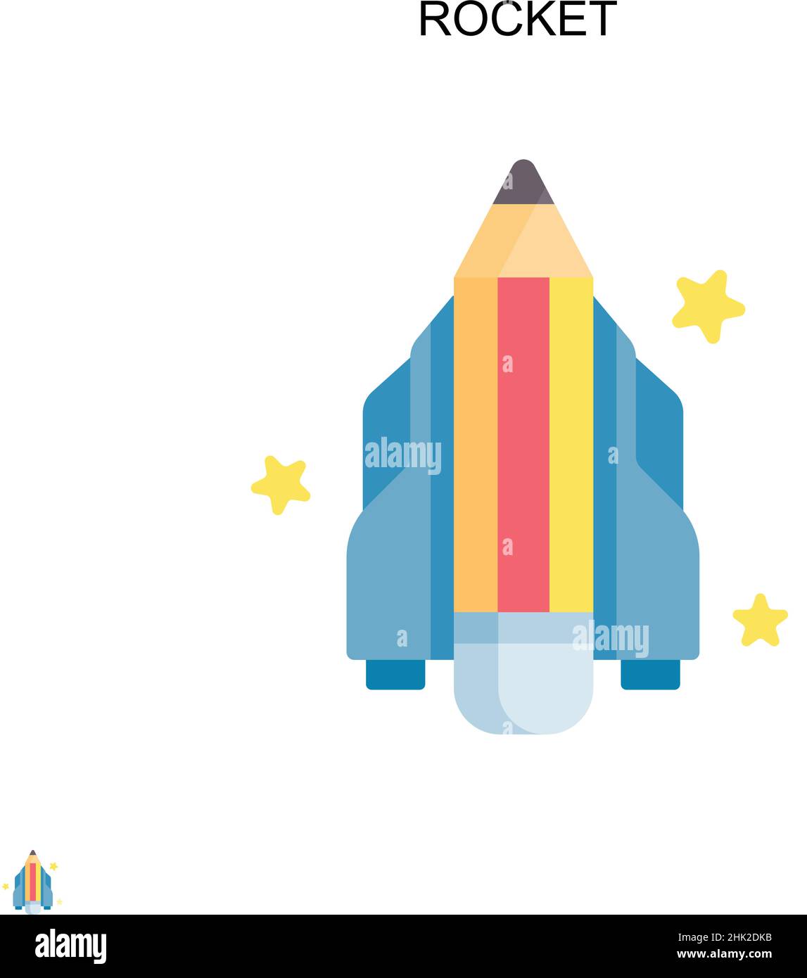 Rocket Simple vector icon. Illustration symbol design template for web ...