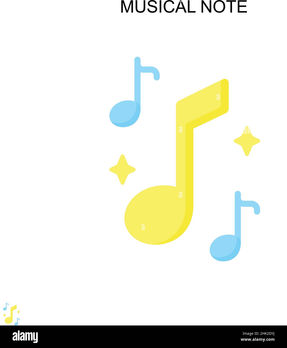Musical note Simple vector icon. Illustration symbol design template ...