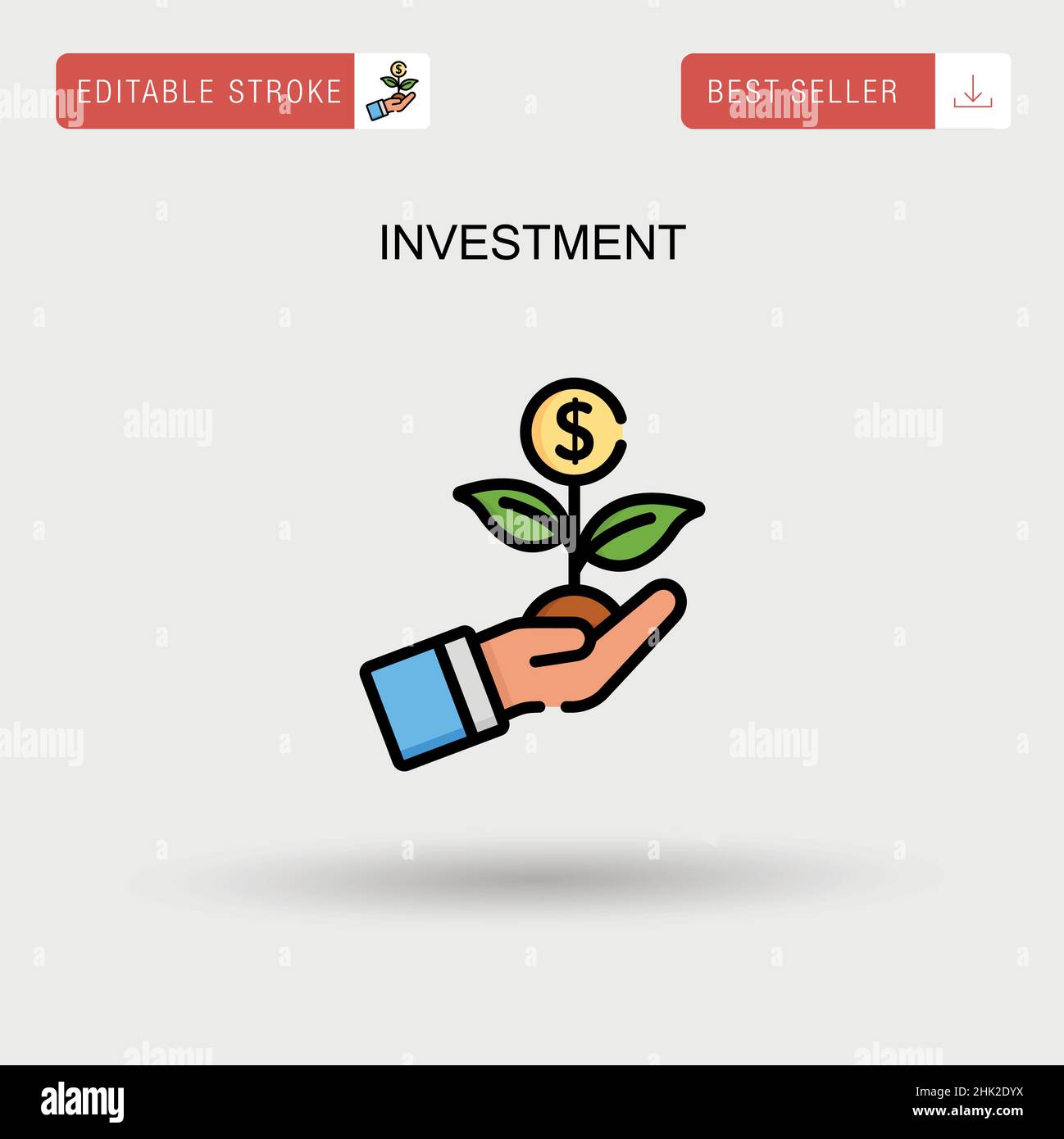 Investment Simple vector icon Stock Vector Image & Art - Alamy
