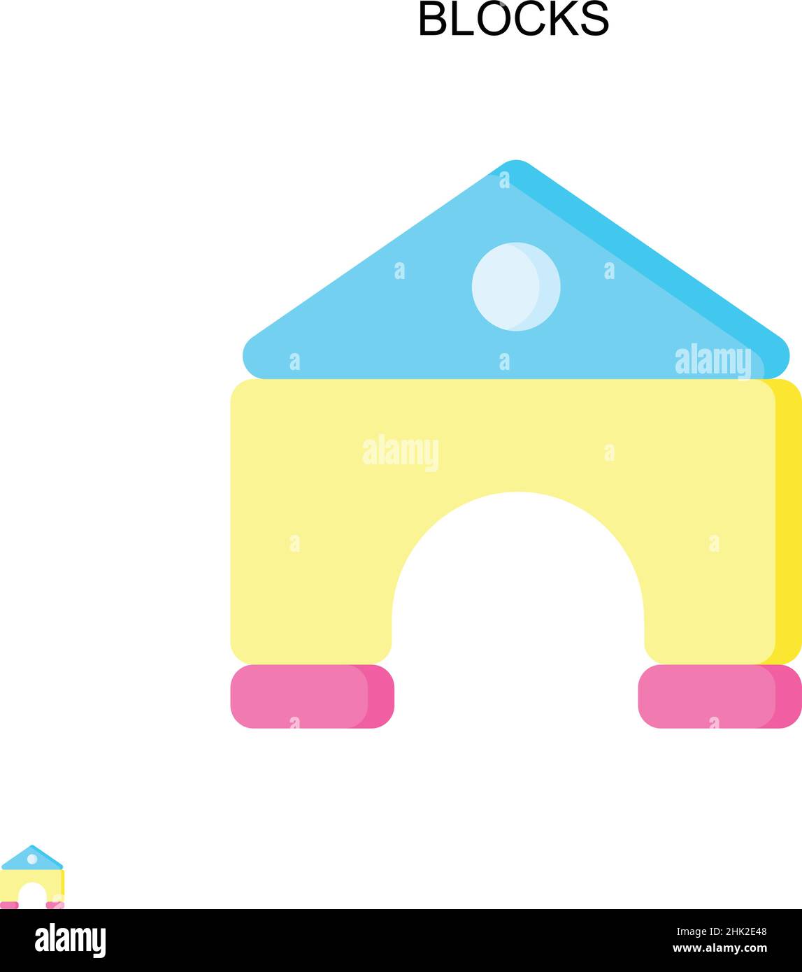 Blocks Simple vector icon. Illustration symbol design template for web ...