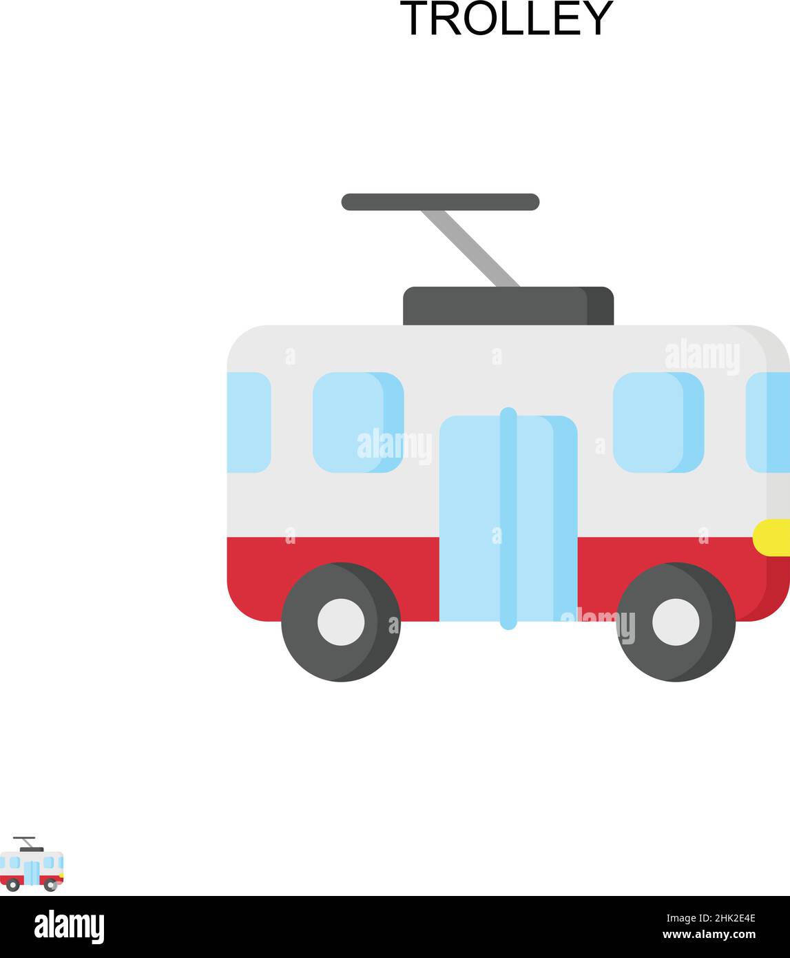Trolley Simple vector icon. Illustration symbol design template for web ...