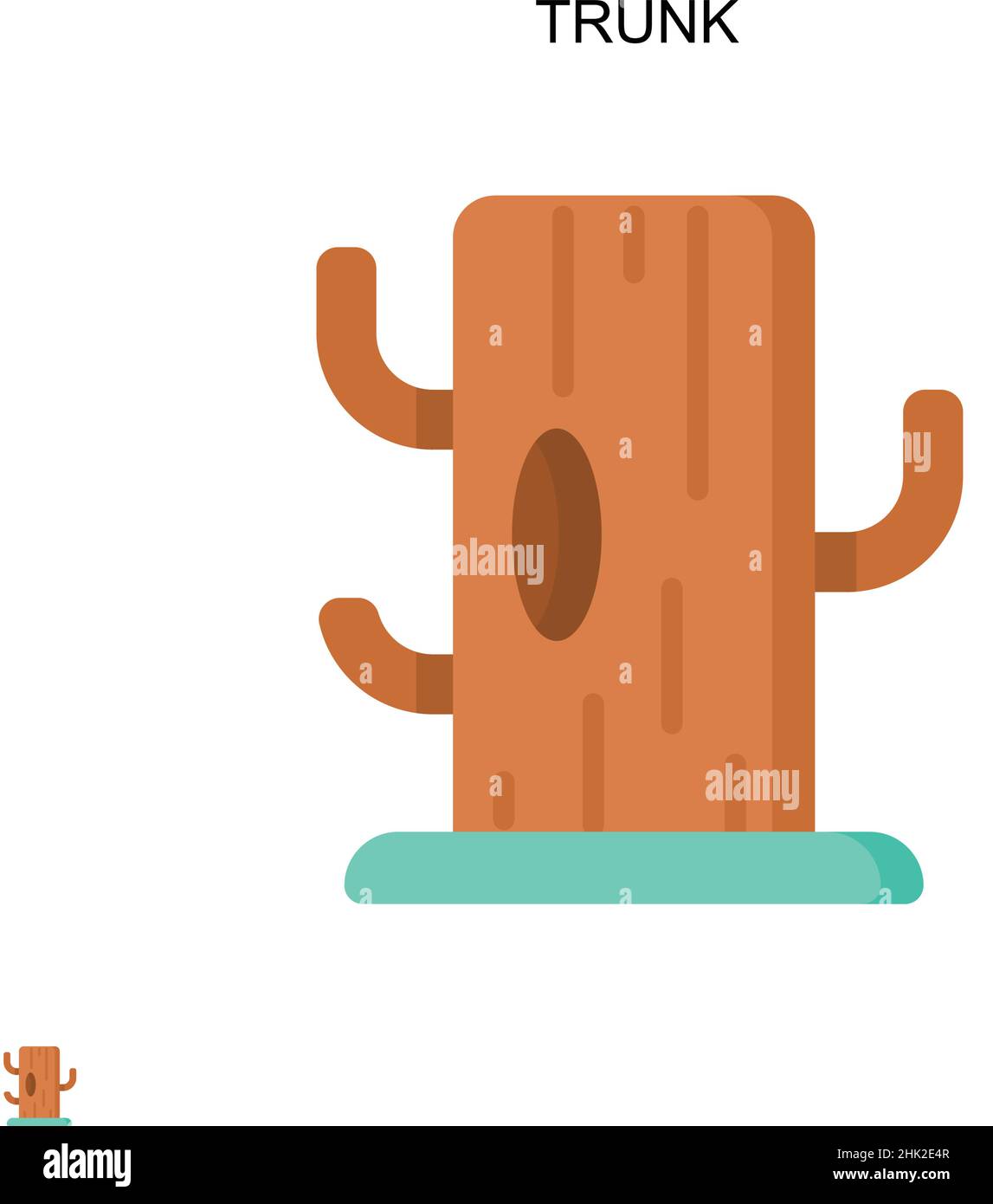 Trunk Simple vector icon. Illustration symbol design template for web ...