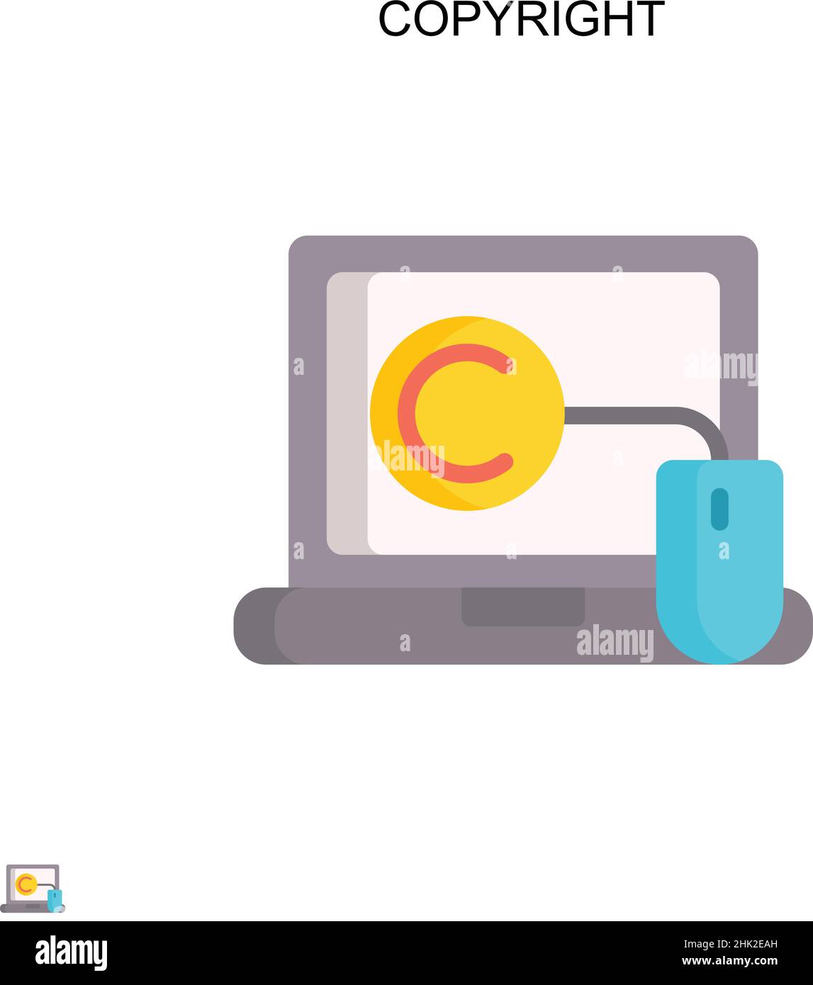 Copyright Simple vector icon. Illustration symbol design template for ...