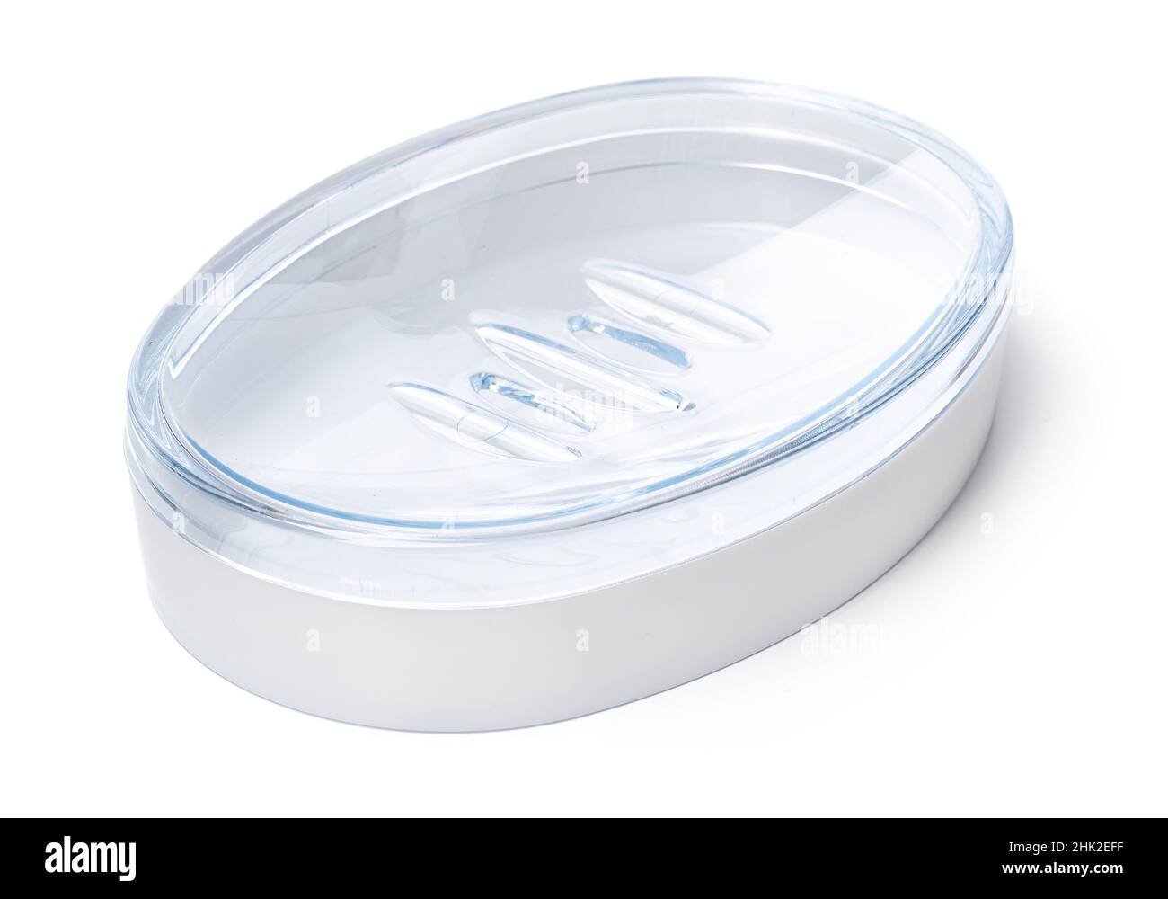 Empty plastic soap dish isolated on white Stock Photo - Alamy