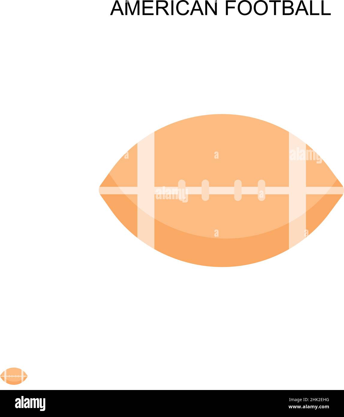 American football Simple vector icon. Illustration symbol design ...