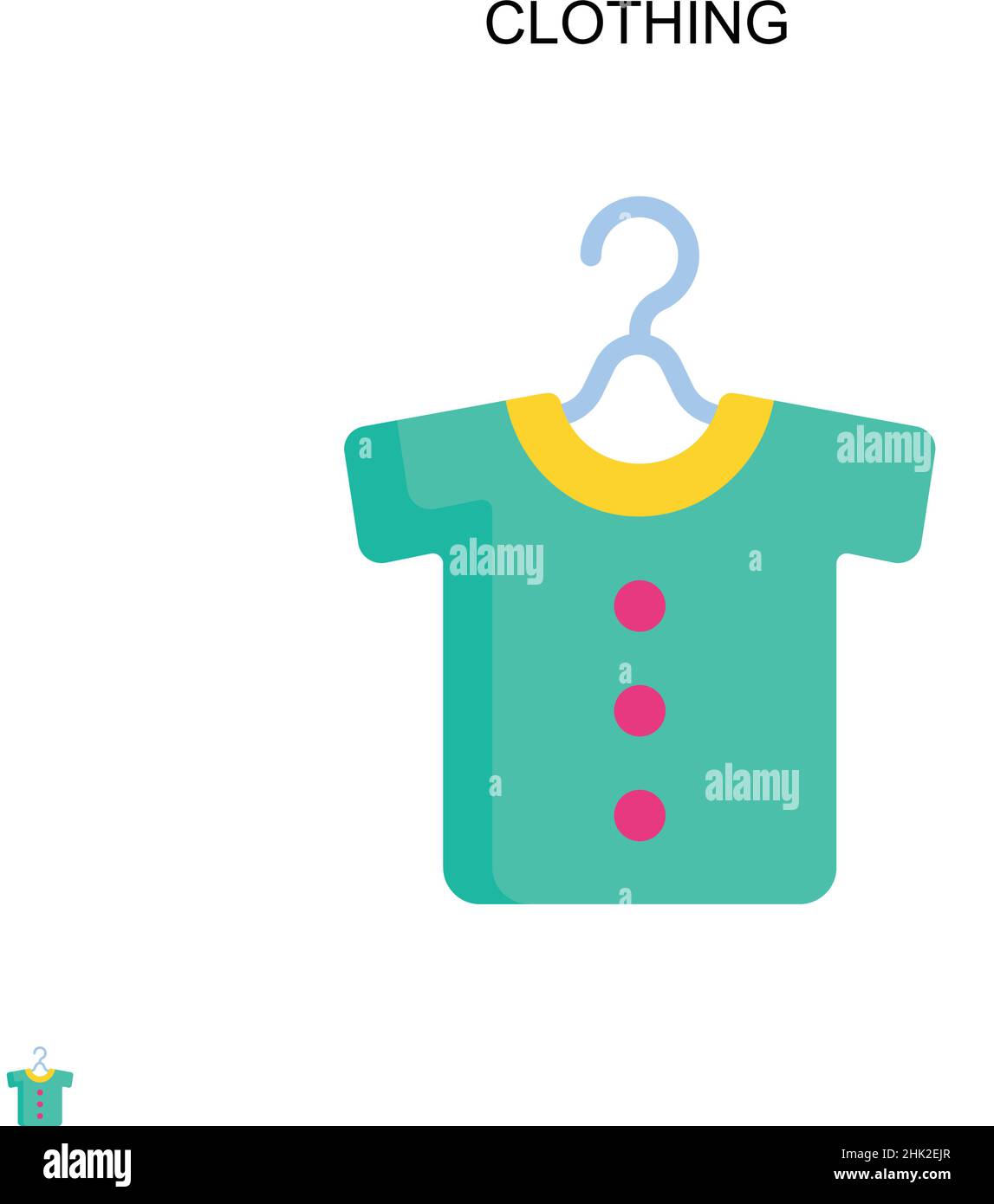 Clothing Simple vector icon. Illustration symbol design template for ...