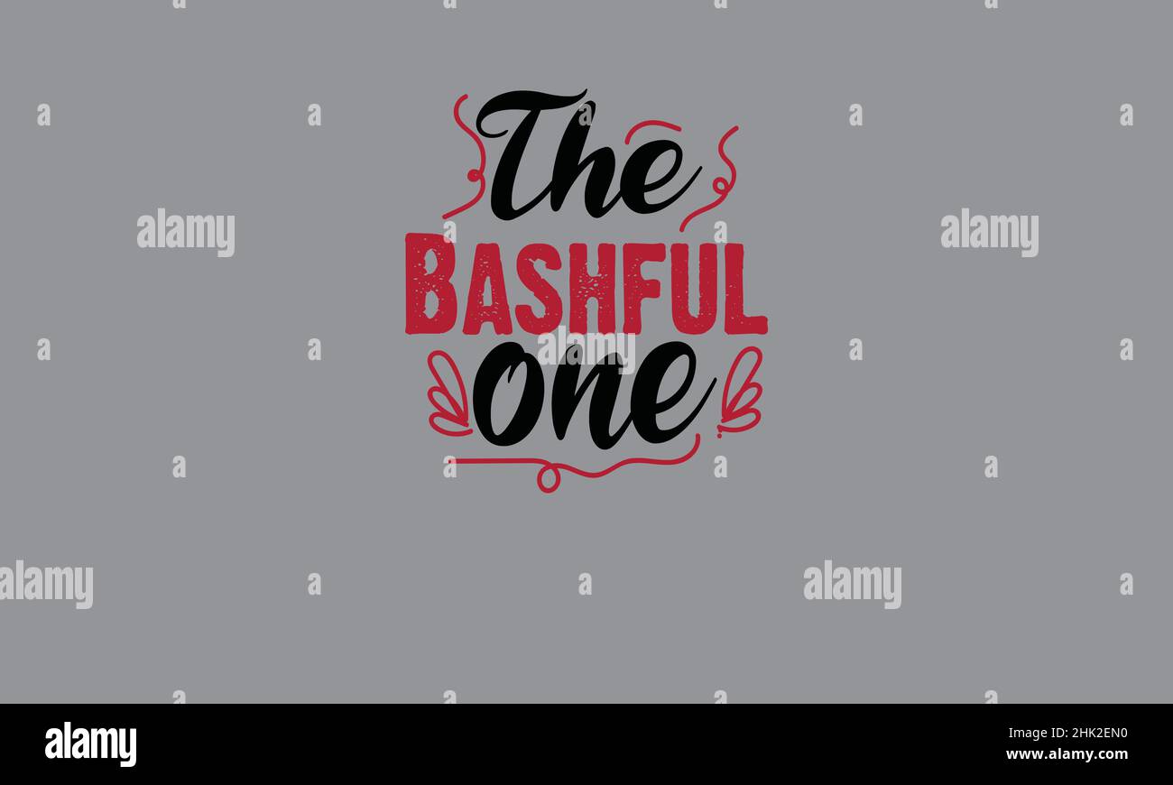 the bashful one best friend t shirt monogram text vector template Stock ...
