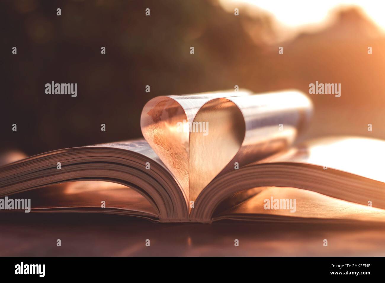 Pages book curved heart shape hi-res stock photography and images - Alamy