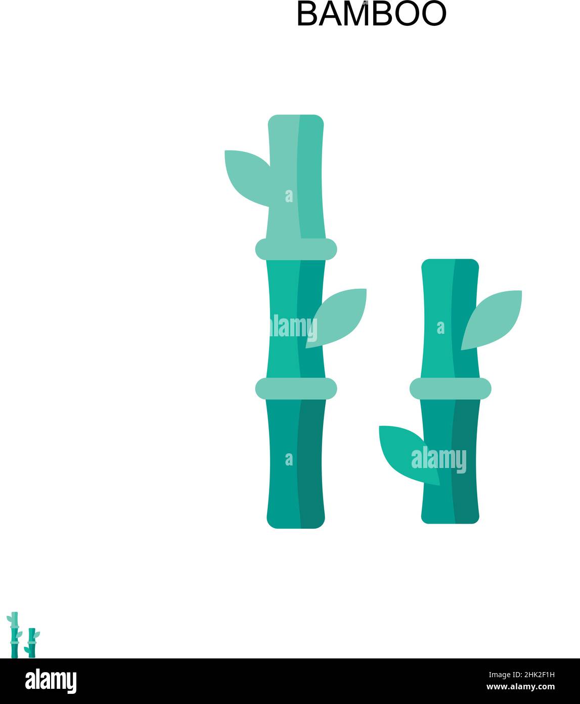 Bamboo Simple vector icon. Illustration symbol design template for web ...