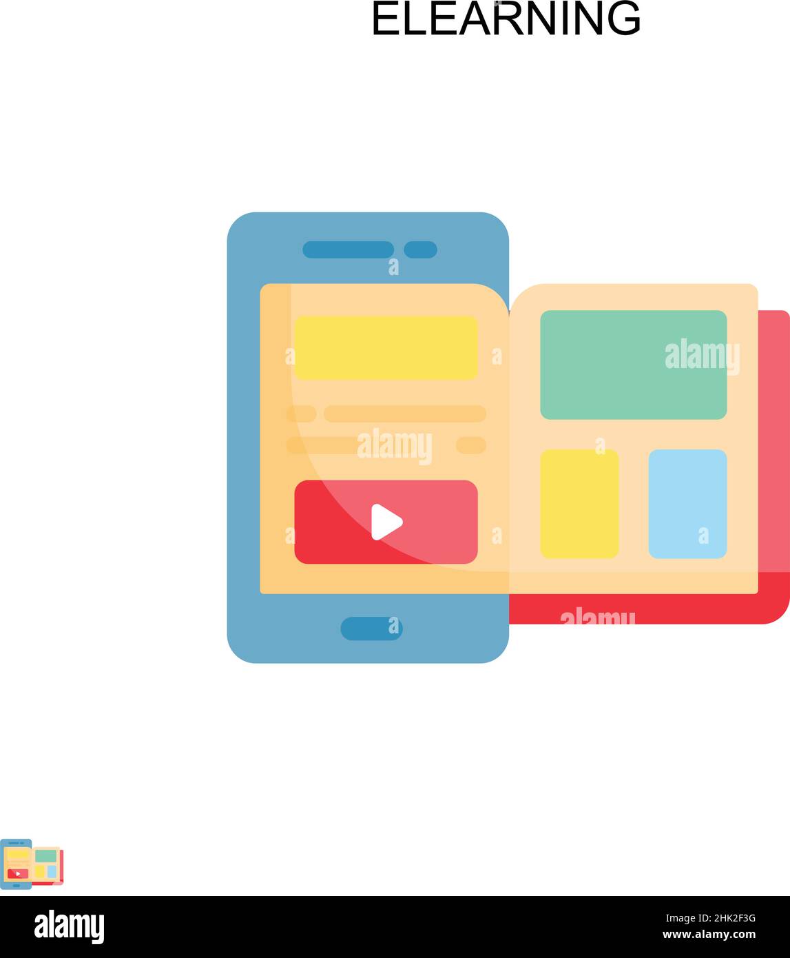 Elearning Simple vector icon. Illustration symbol design template for ...