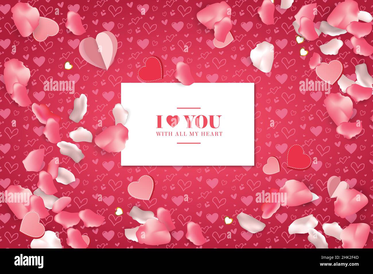 romantic envelope with petals design vector illustration Stock Vector ...