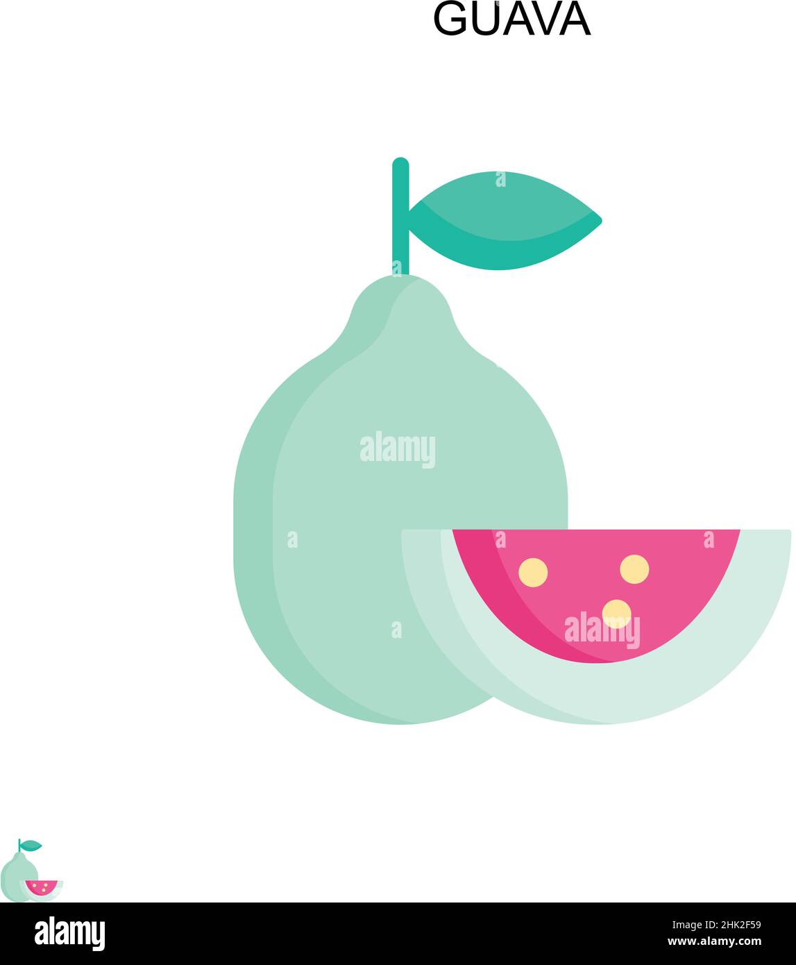 Isolated guava Stock Vector Images - Alamy