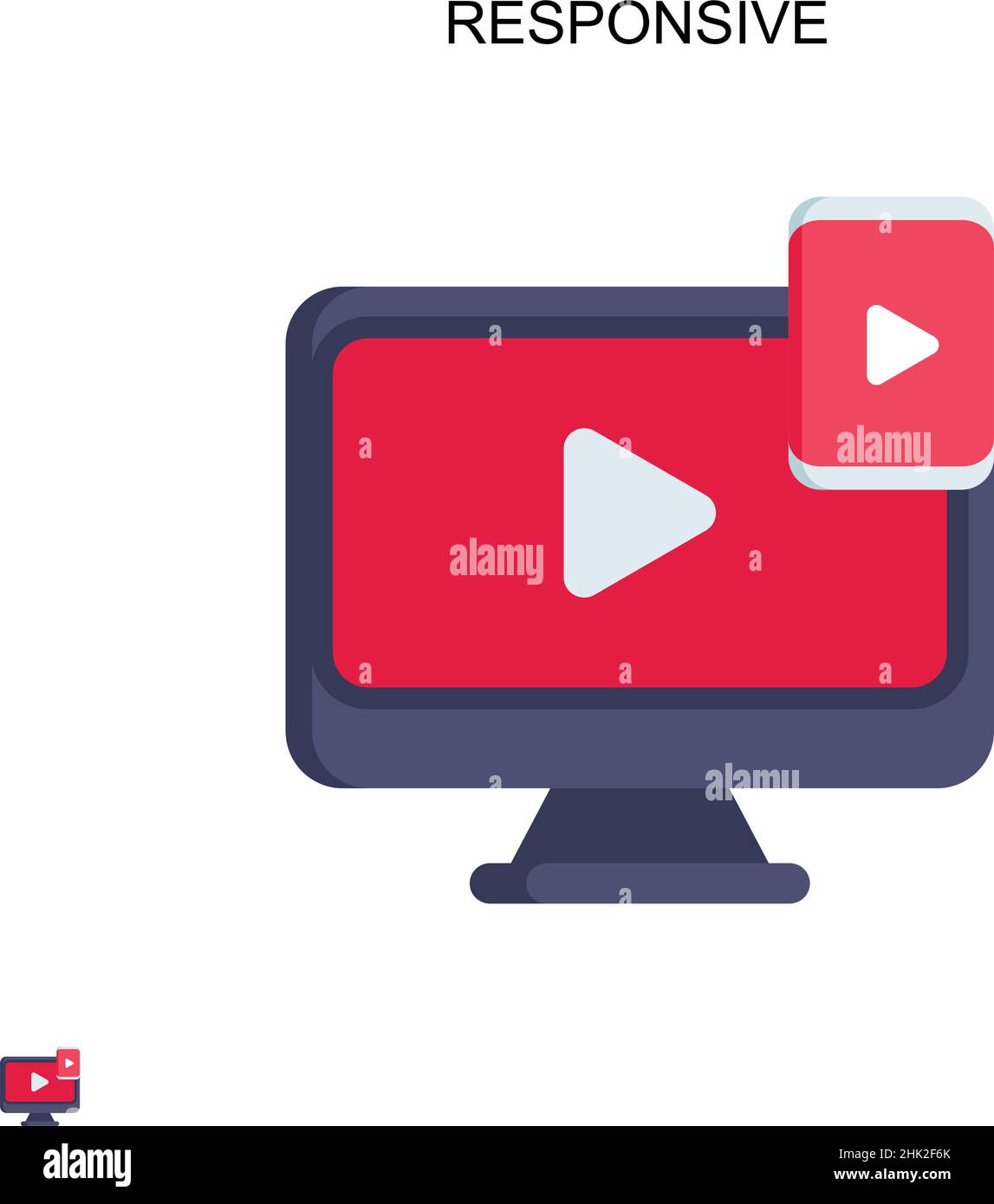 Responsive Simple vector icon. Illustration symbol design template for ...