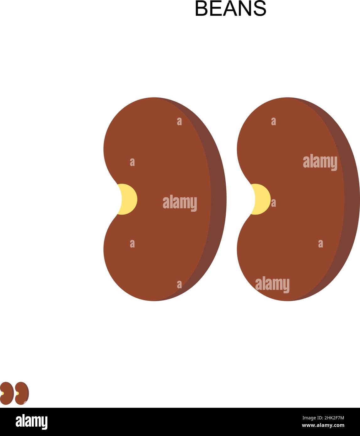 Beans Simple vector icon. Illustration symbol design template for web ...