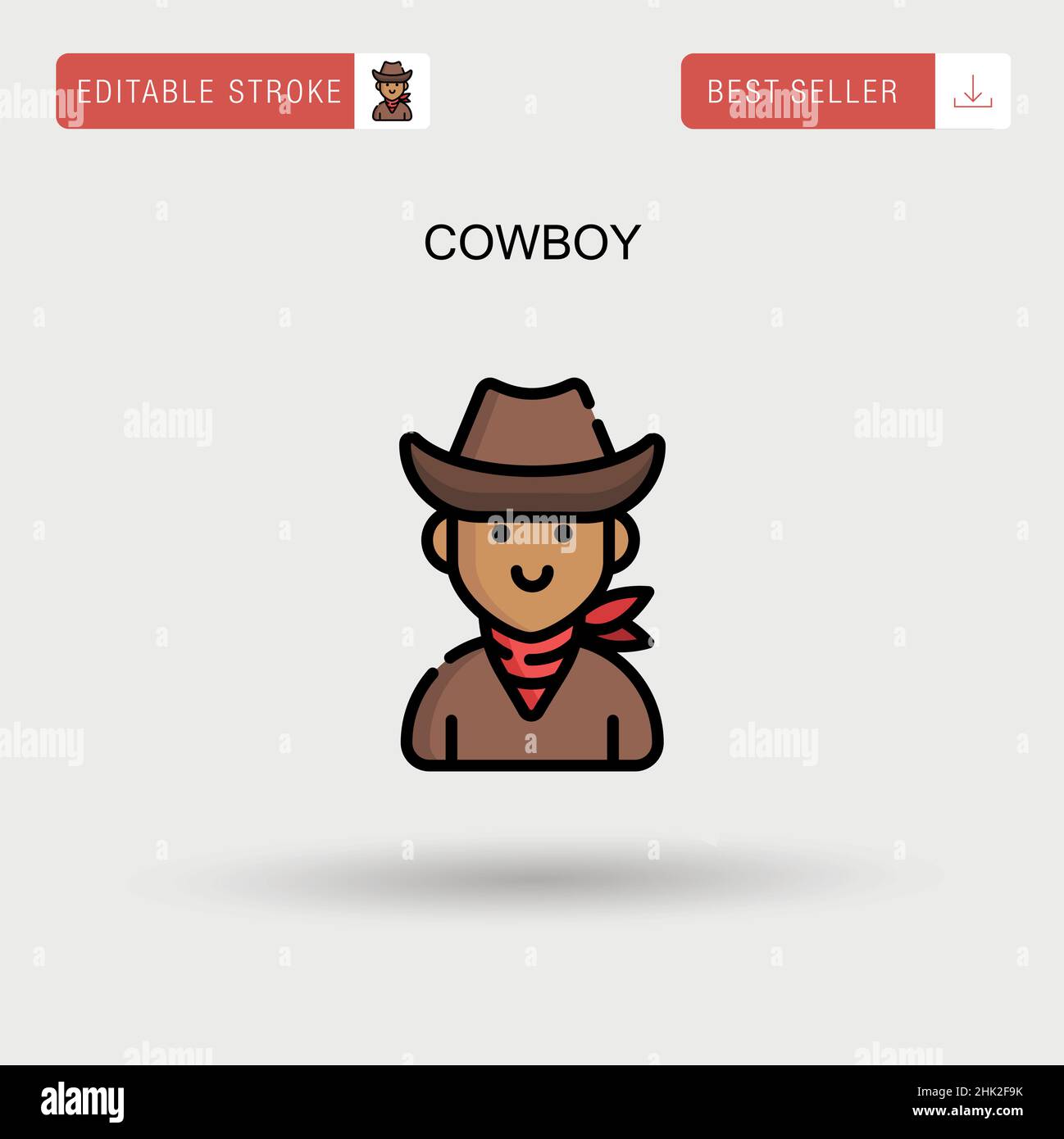 Cowboy Simple vector icon Stock Vector Image & Art - Alamy
