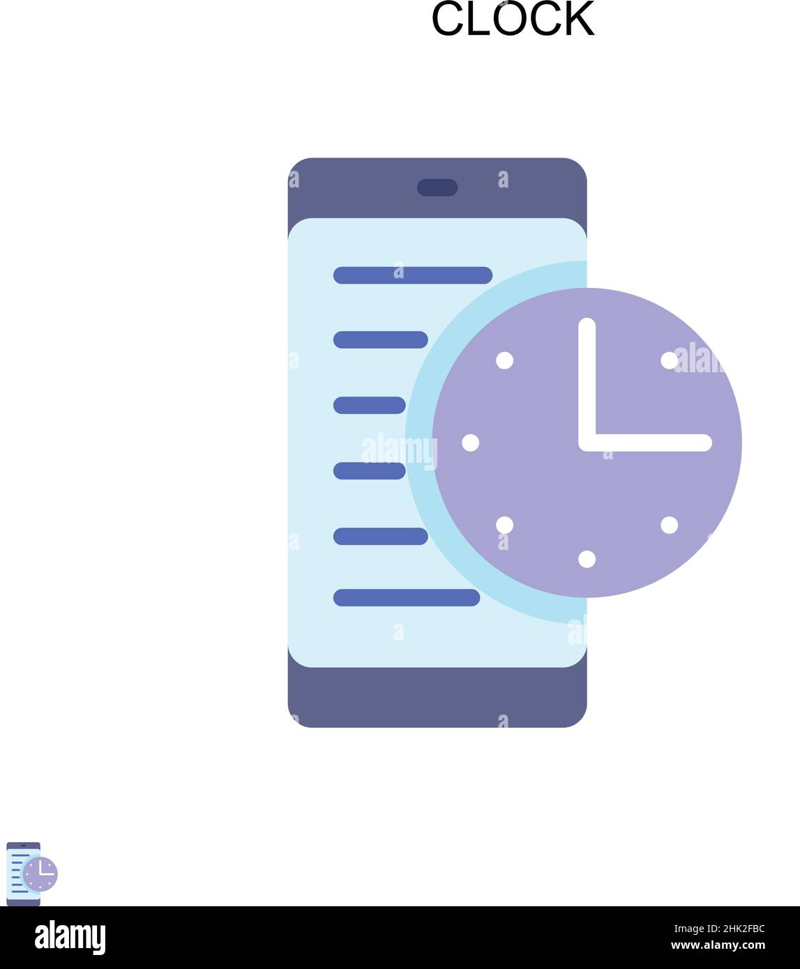 Clock Simple vector icon. Illustration symbol design template for web ...